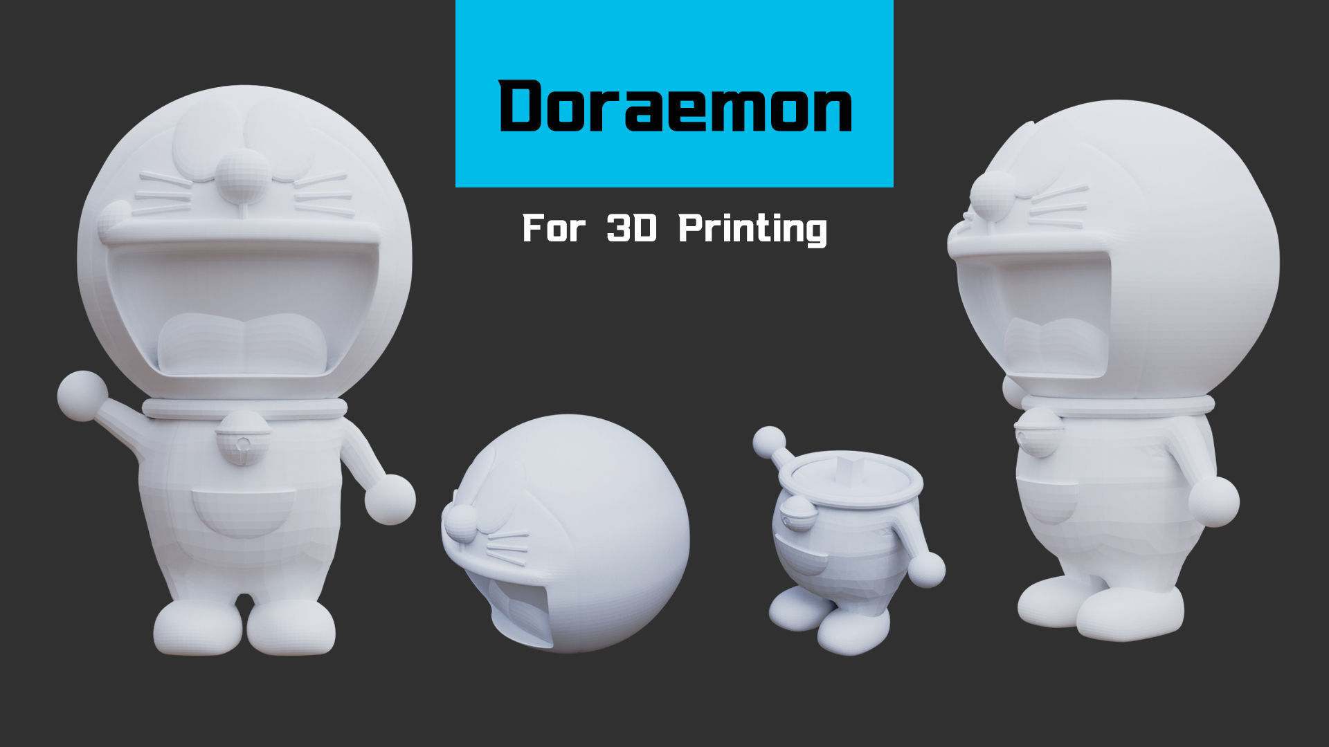 Doraemon 3D print 3D model 3D printable | CGTrader