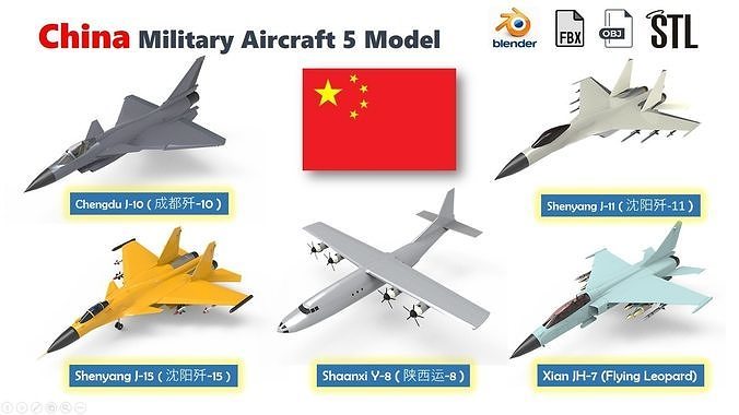 3D model Chinese Aircraft Millitary 3d model VR / AR / low-poly | CGTrader