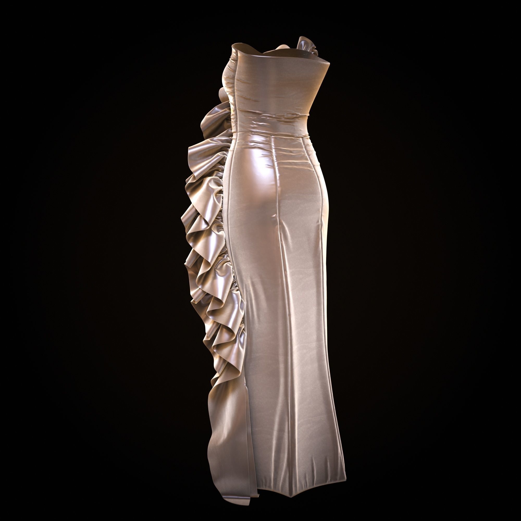 Event Dress Marvelous Designer 3D model | CGTrader