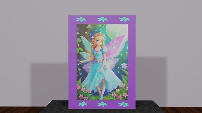3D model CGI or Video Game Painting Fairy Princess VR / AR / low-poly ...
