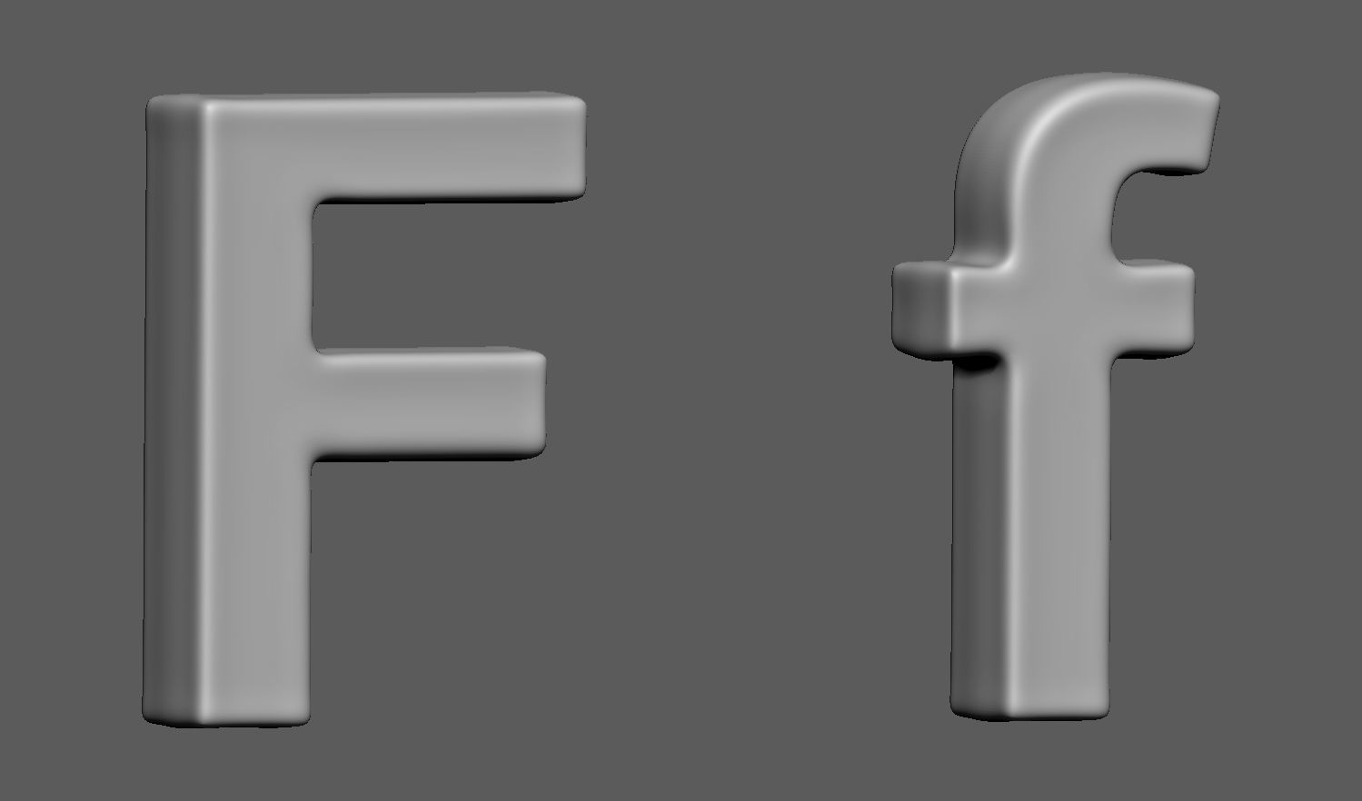 Volumetric letter Ff for cnc 3d print 3D model 3D printable | CGTrader