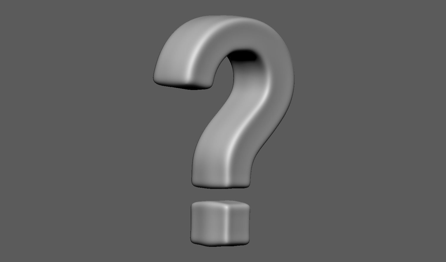 Volumetric question mark for cnc 3d print 3D model 3D printable | CGTrader