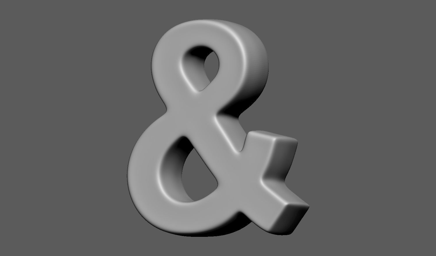 Volumetric sign Ampersand or and for cnc 3dprint 3D model 3D printable ...