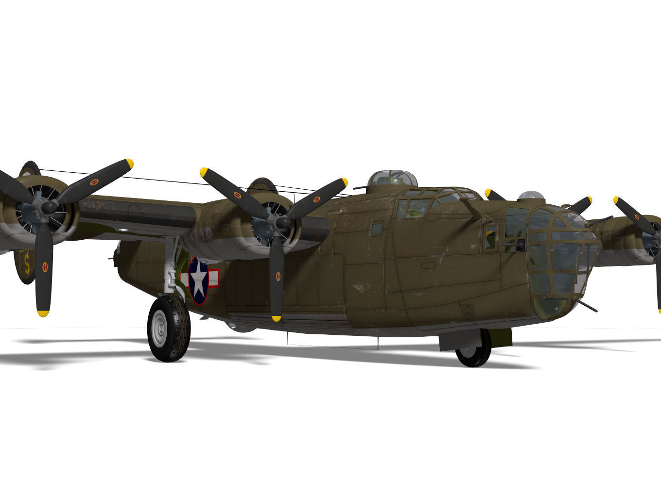 consolidated B24D liberator 3D model | CGTrader
