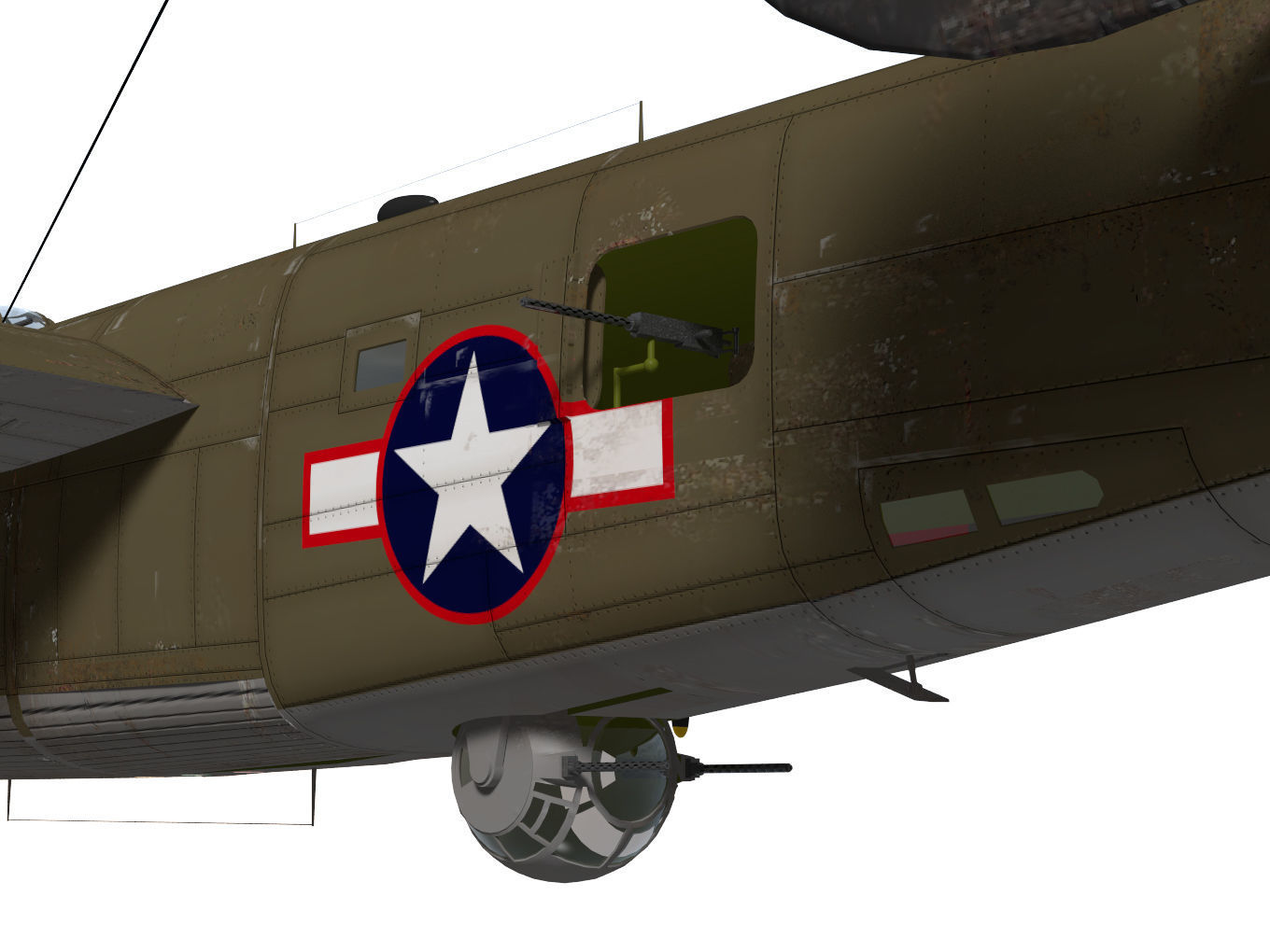 Consolidated B24D Liberator 3D Model CGTrader