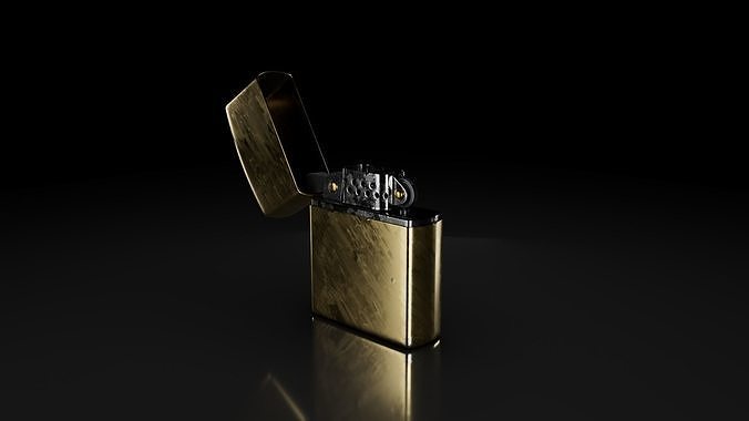 high poly pocket zippo lighter 3D model | CGTrader