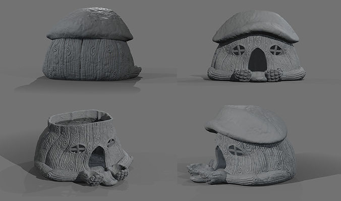 Printable Fairy House for Birdie 3D model 3D printable | CGTrader