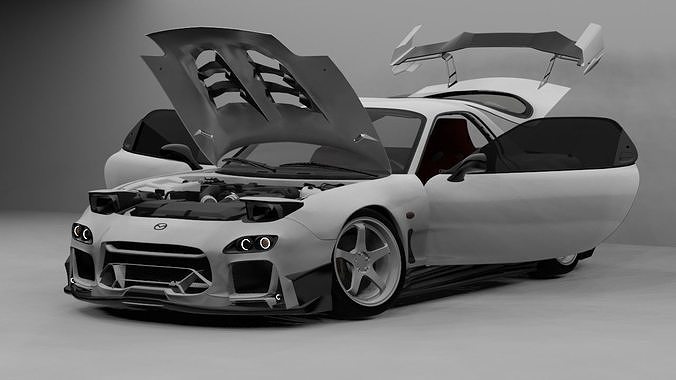 Mazda RX-7 FD Full Ready 3D model rigged | CGTrader