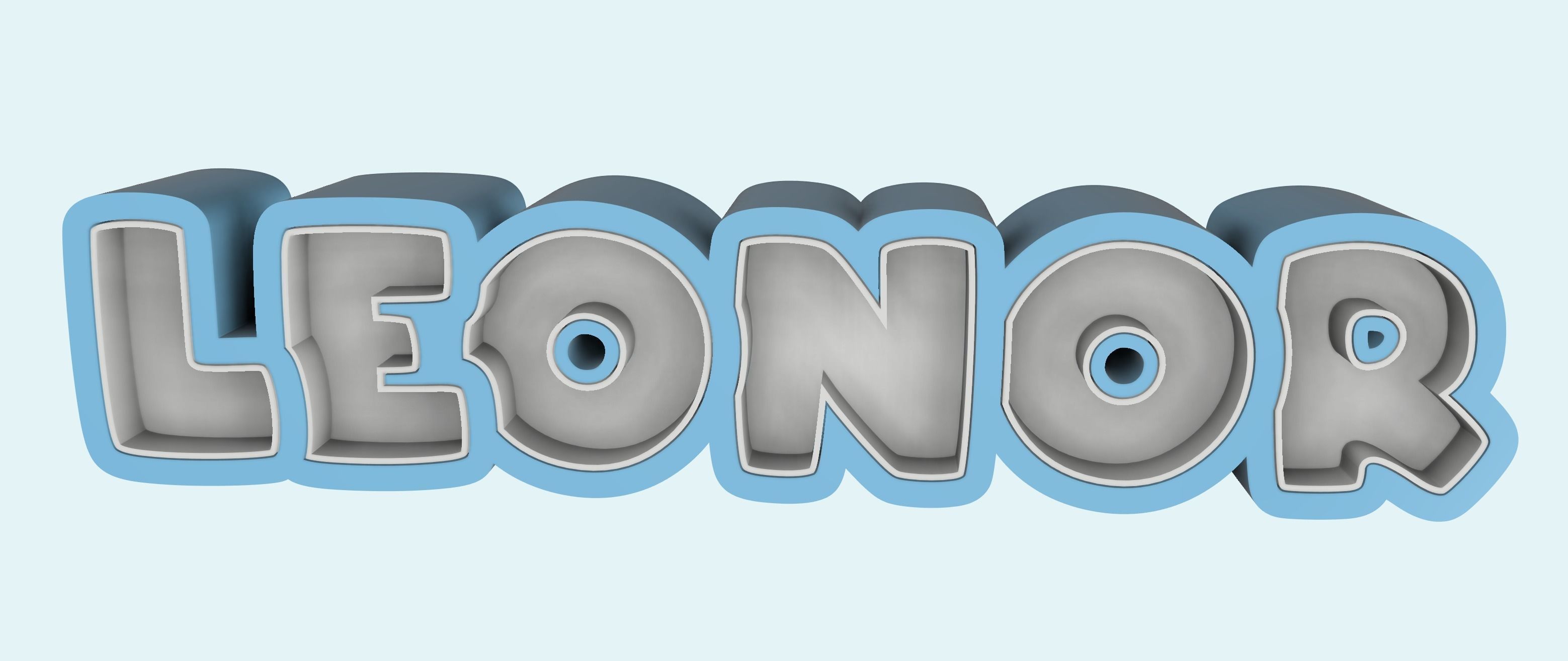 LEONOR - 3D Name 3D model 3D printable | CGTrader