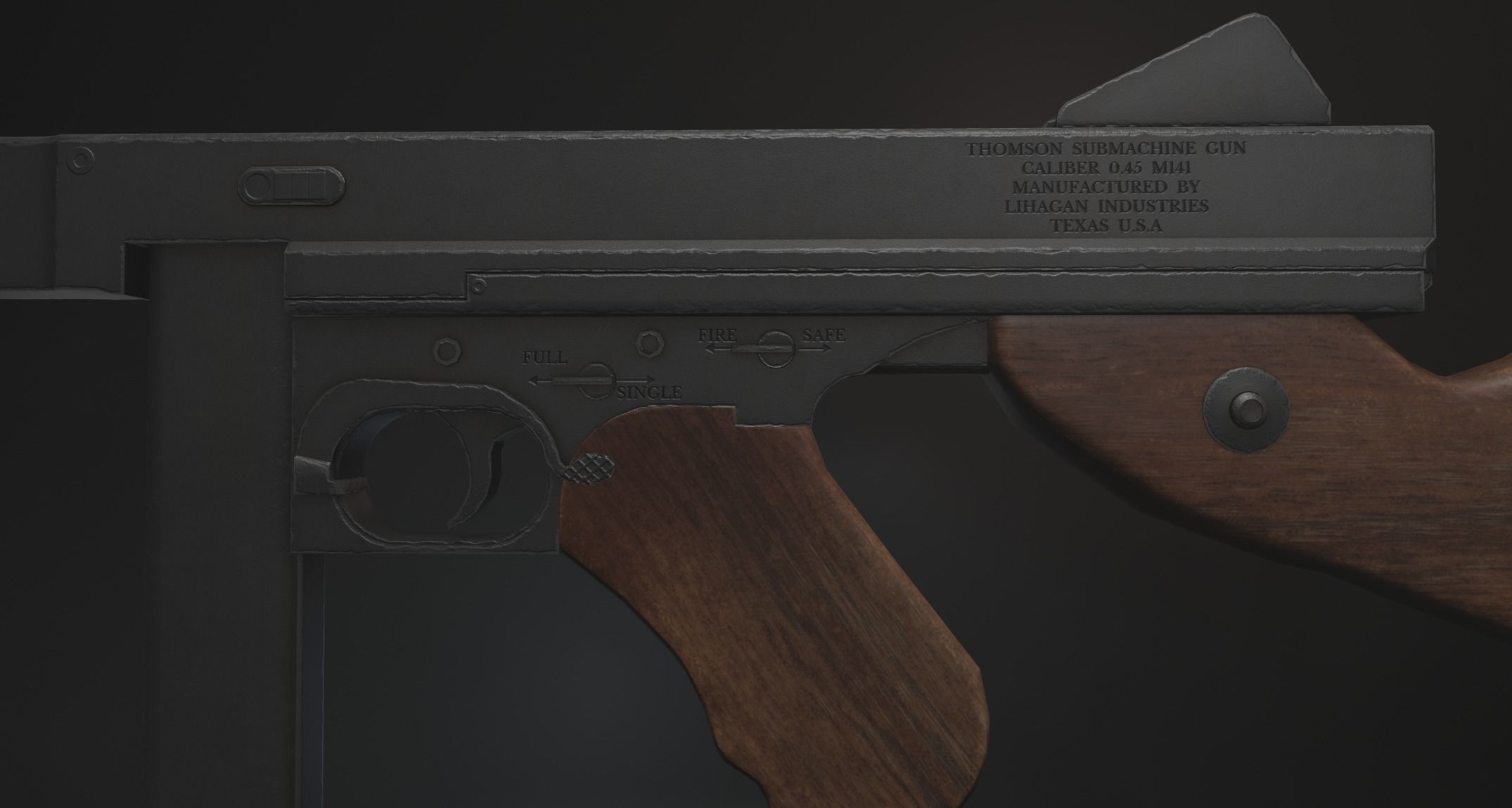 Free Thompson Submachine Gun free VR / AR / low-poly 3D model rigged ...