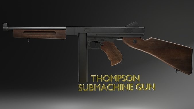 Free Thompson Submachine Gun free VR / AR / low-poly 3D model rigged ...