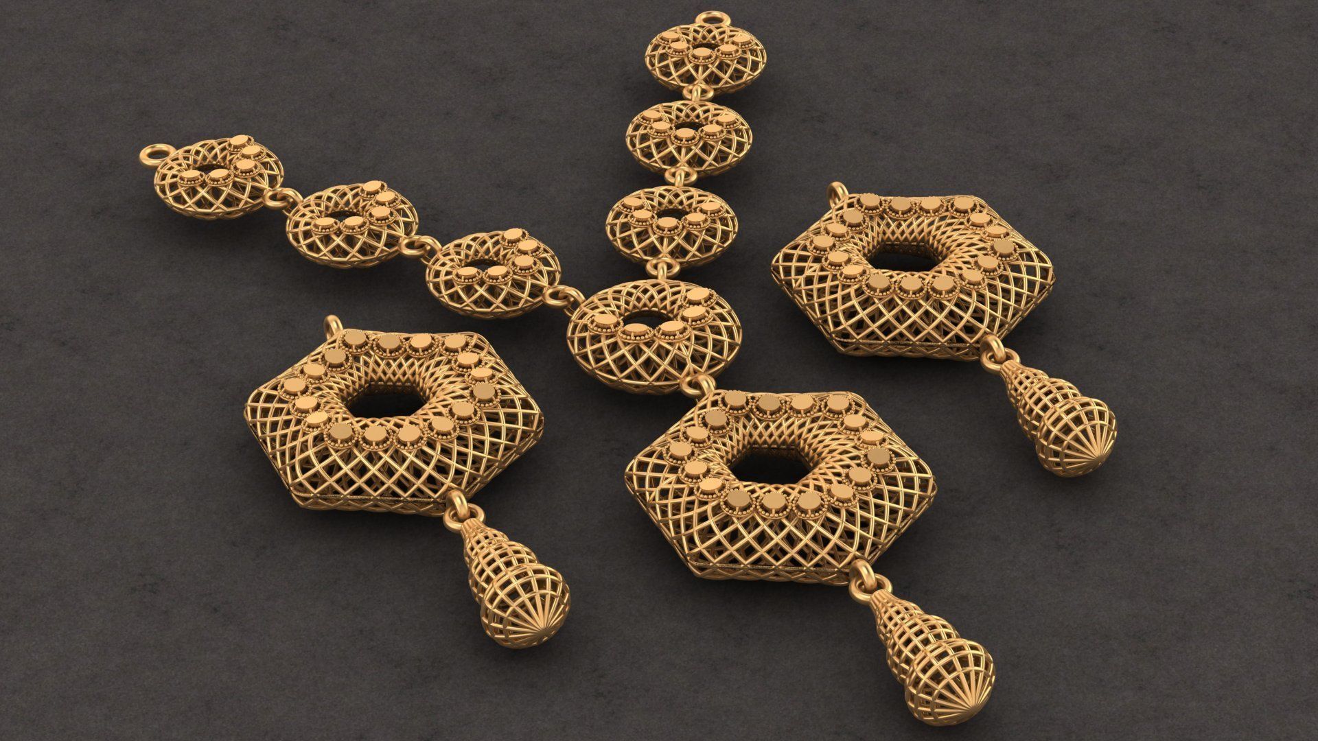 A UNIQUE PRINTABLE GOLD LOCKET SET DESIGN 3D model 3D printable | CGTrader