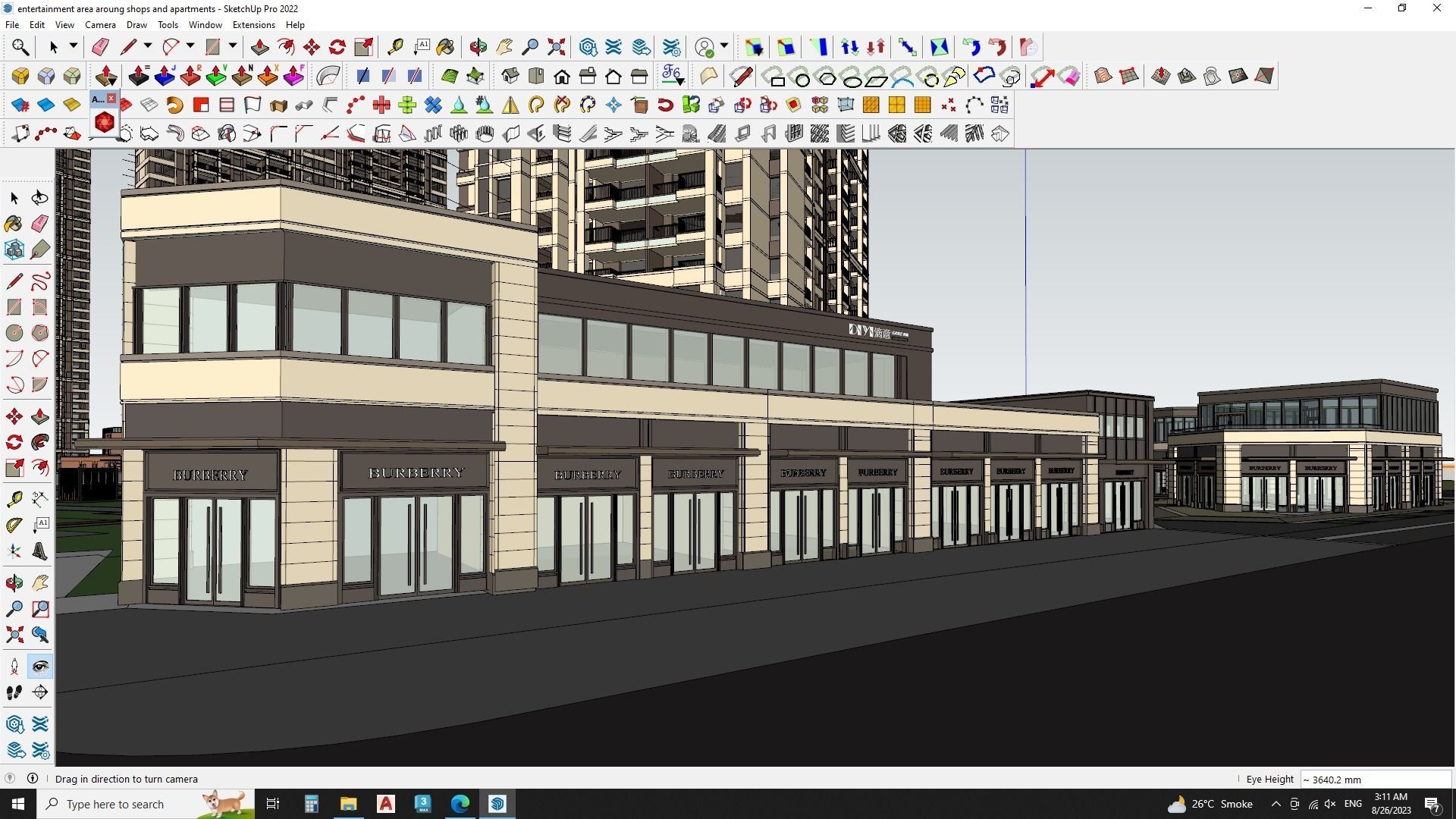 Sketchup model of Master plan Apartment buildings 3D model | CGTrader