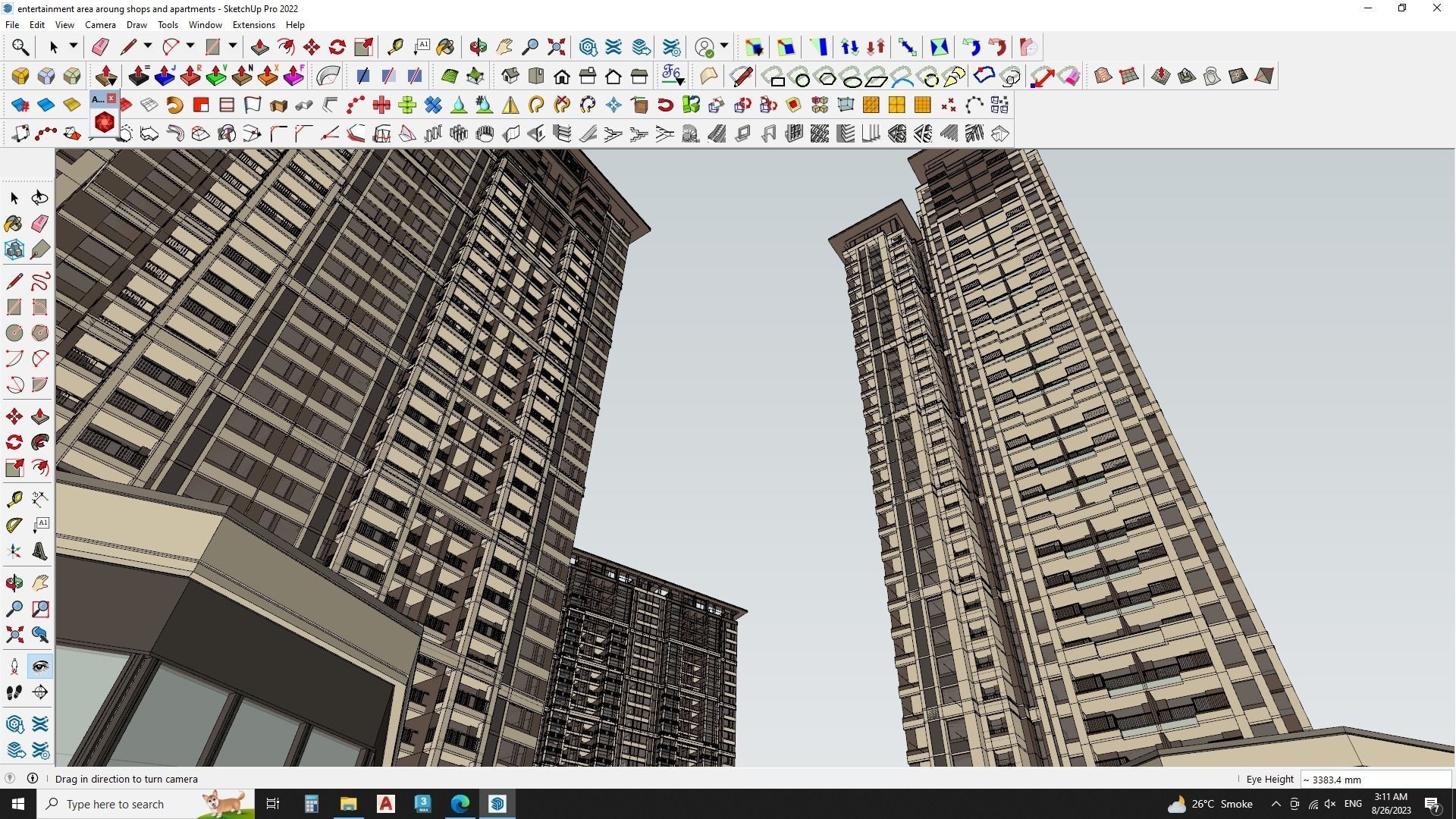 Sketchup model of Master plan Apartment buildings 3D model | CGTrader