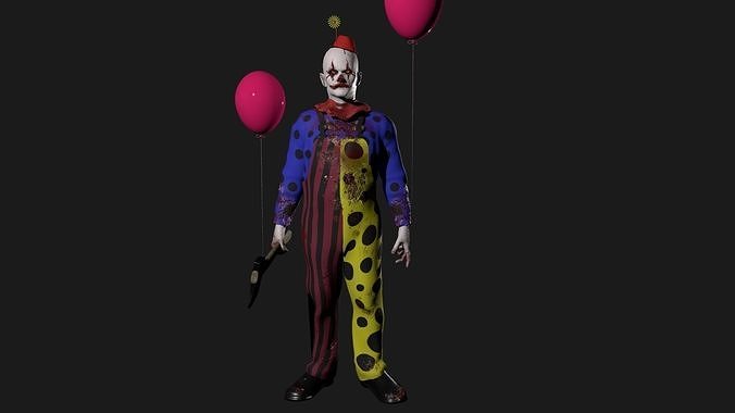 3D model Crazy Clown VR / AR / low-poly | CGTrader