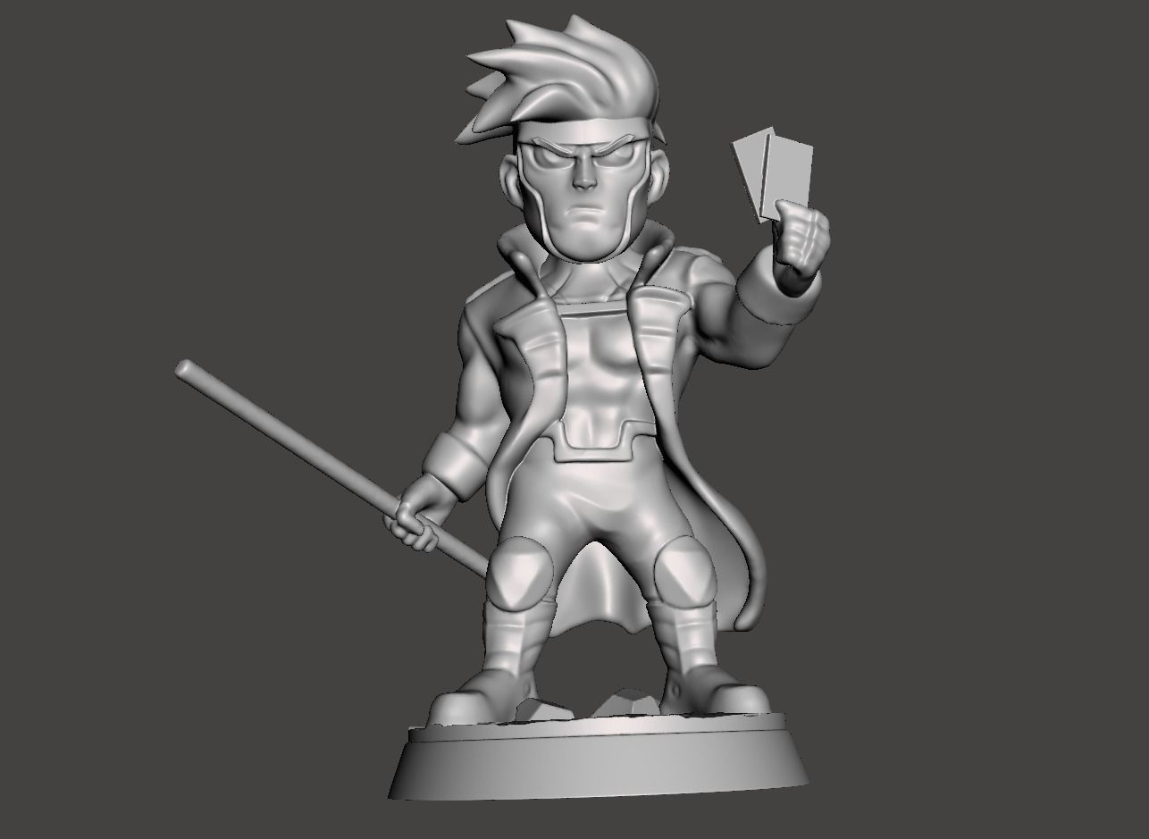 Gambit chibi 3d model for 3d printing 3D model 3D printable | CGTrader
