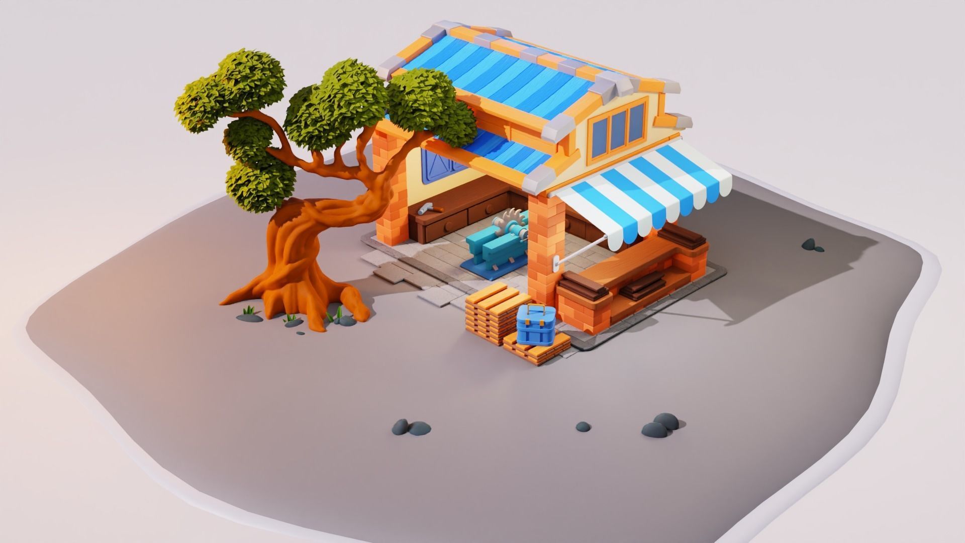 Atelier Wood Workshop 3D Model 3D model | CGTrader