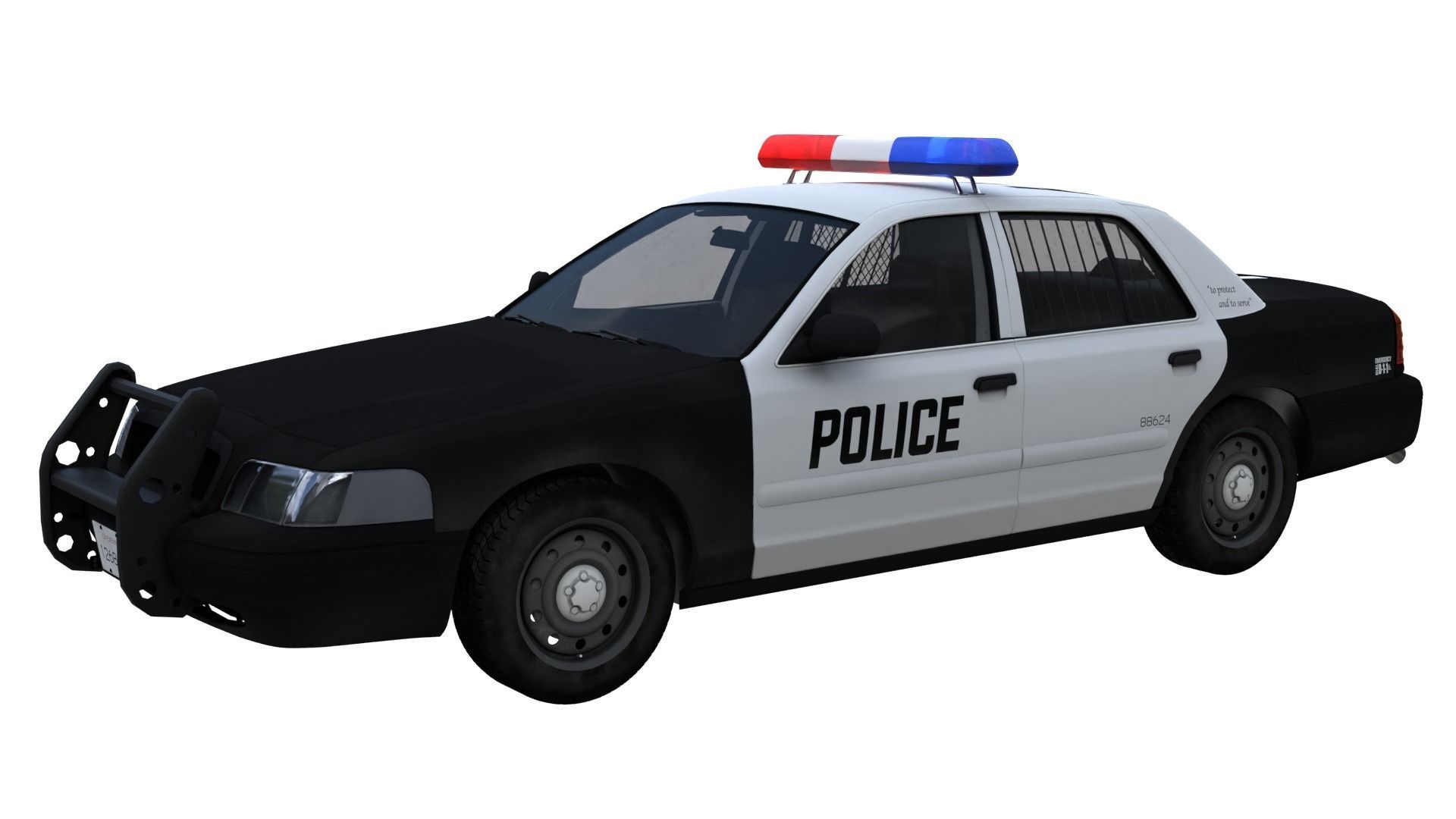 Police car 3D model | CGTrader