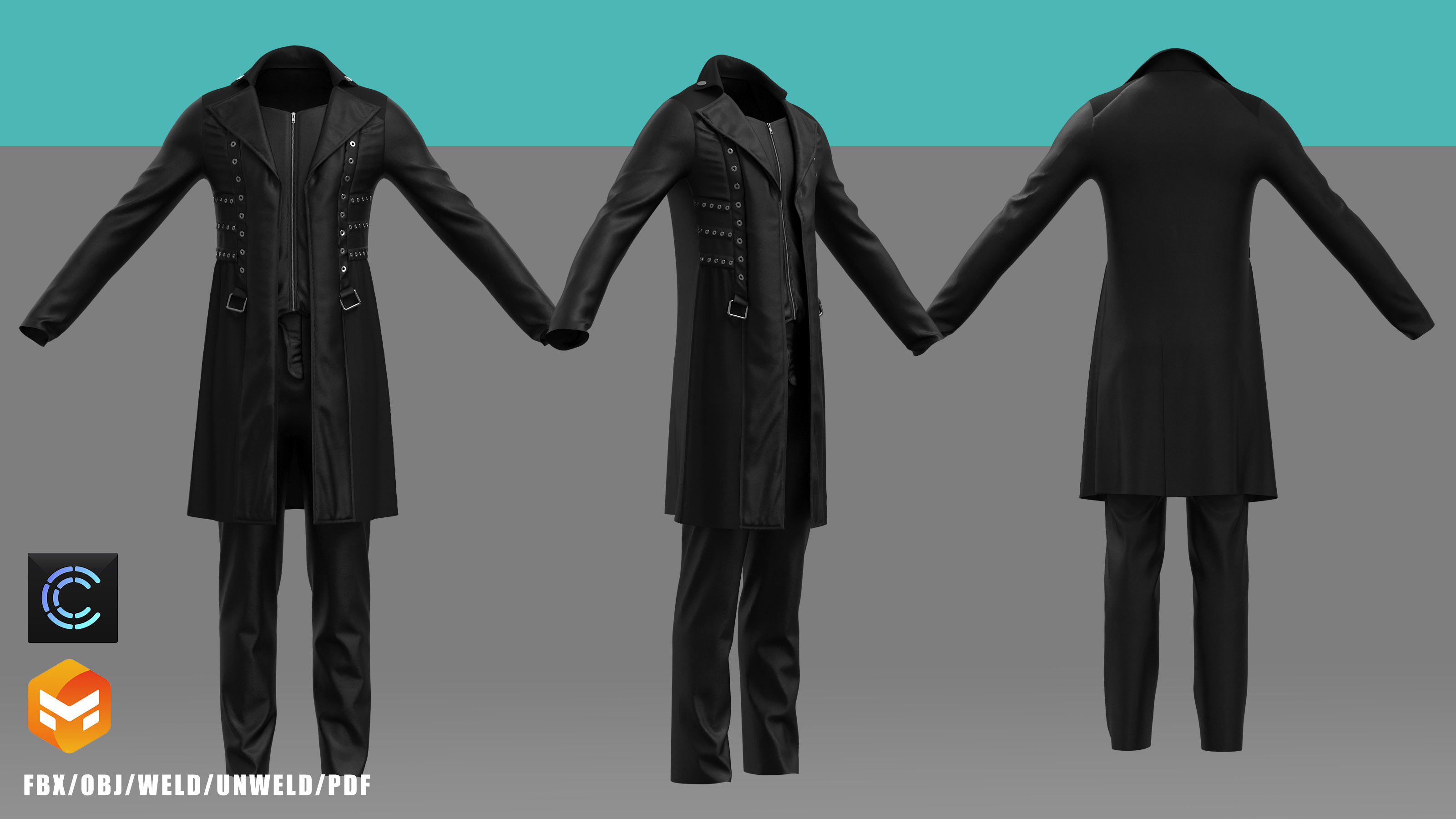 Men outfit-clothing 3D model | CGTrader