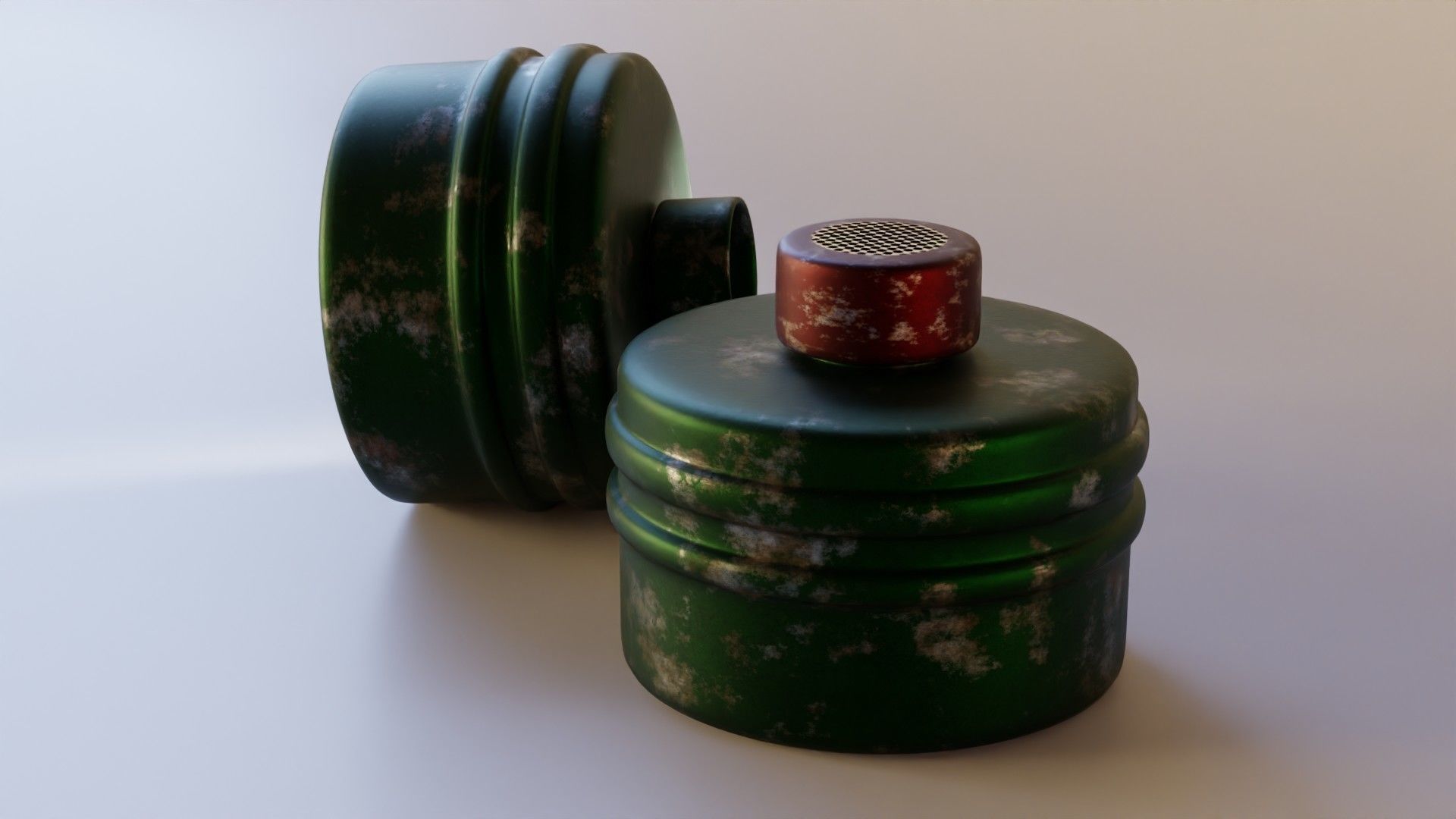 3D model Green gas face mask filter VR / AR / low-poly | CGTrader