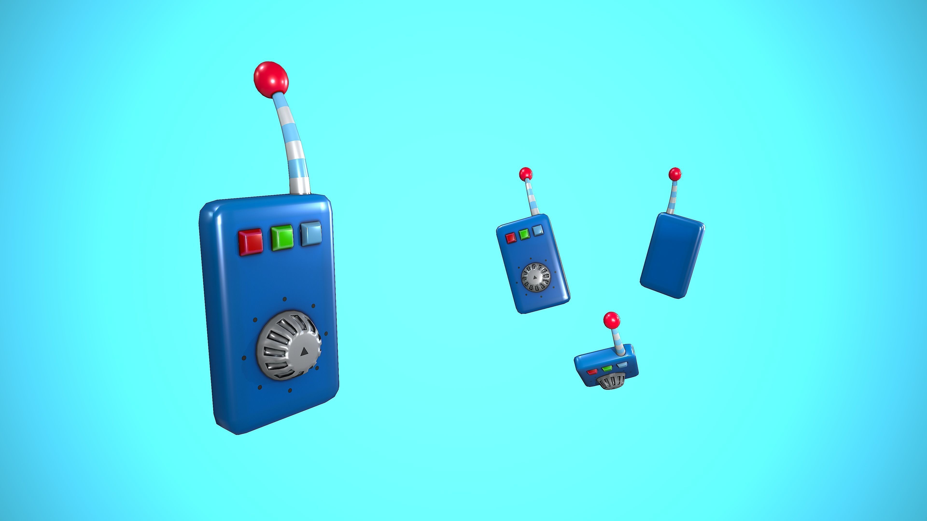 3D model REMOTE CONTROL ROTATION BUTTON CARTOON STYLIZED VR / AR / low ...