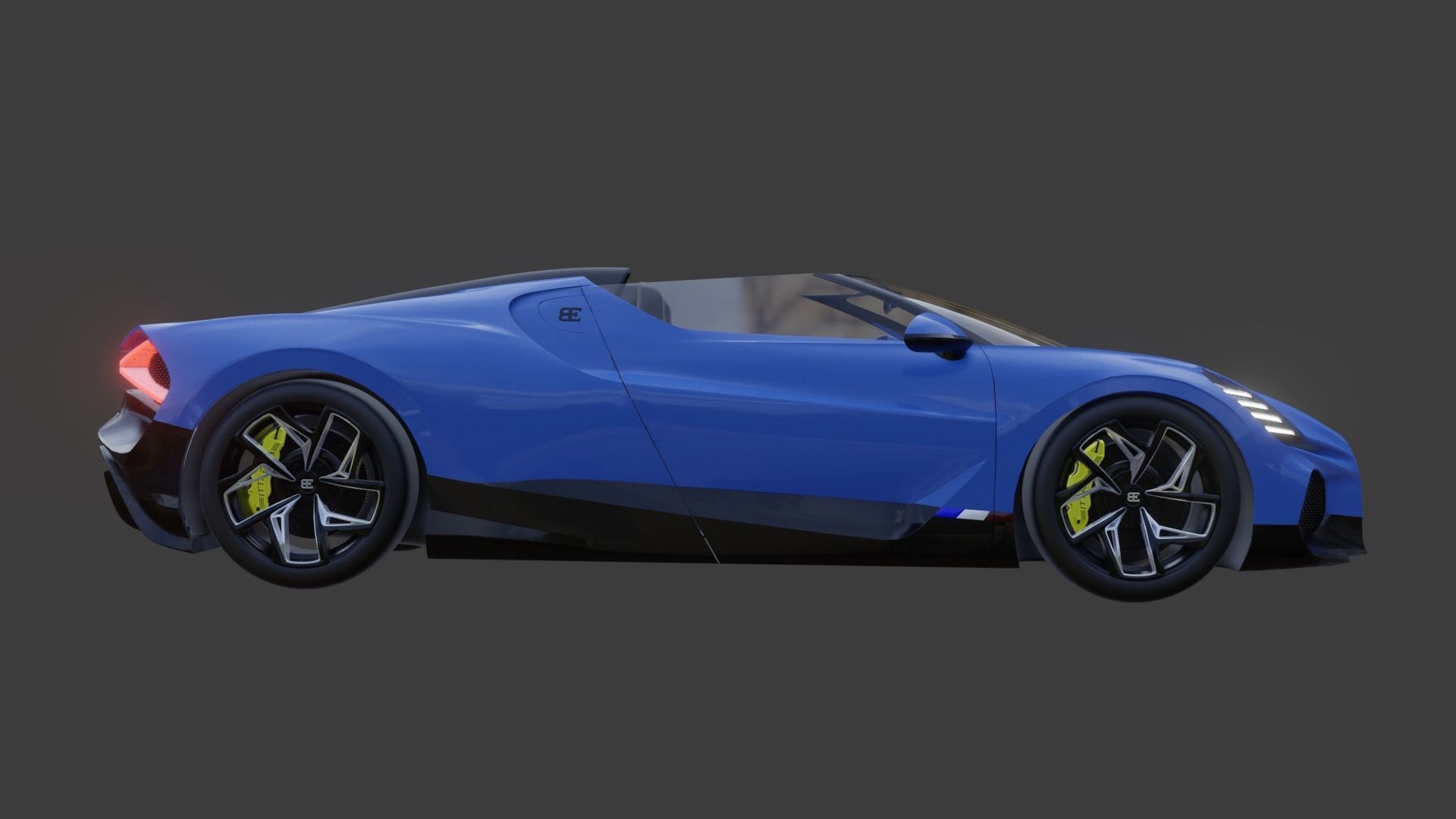 bugatti mistral blue 3D model | CGTrader