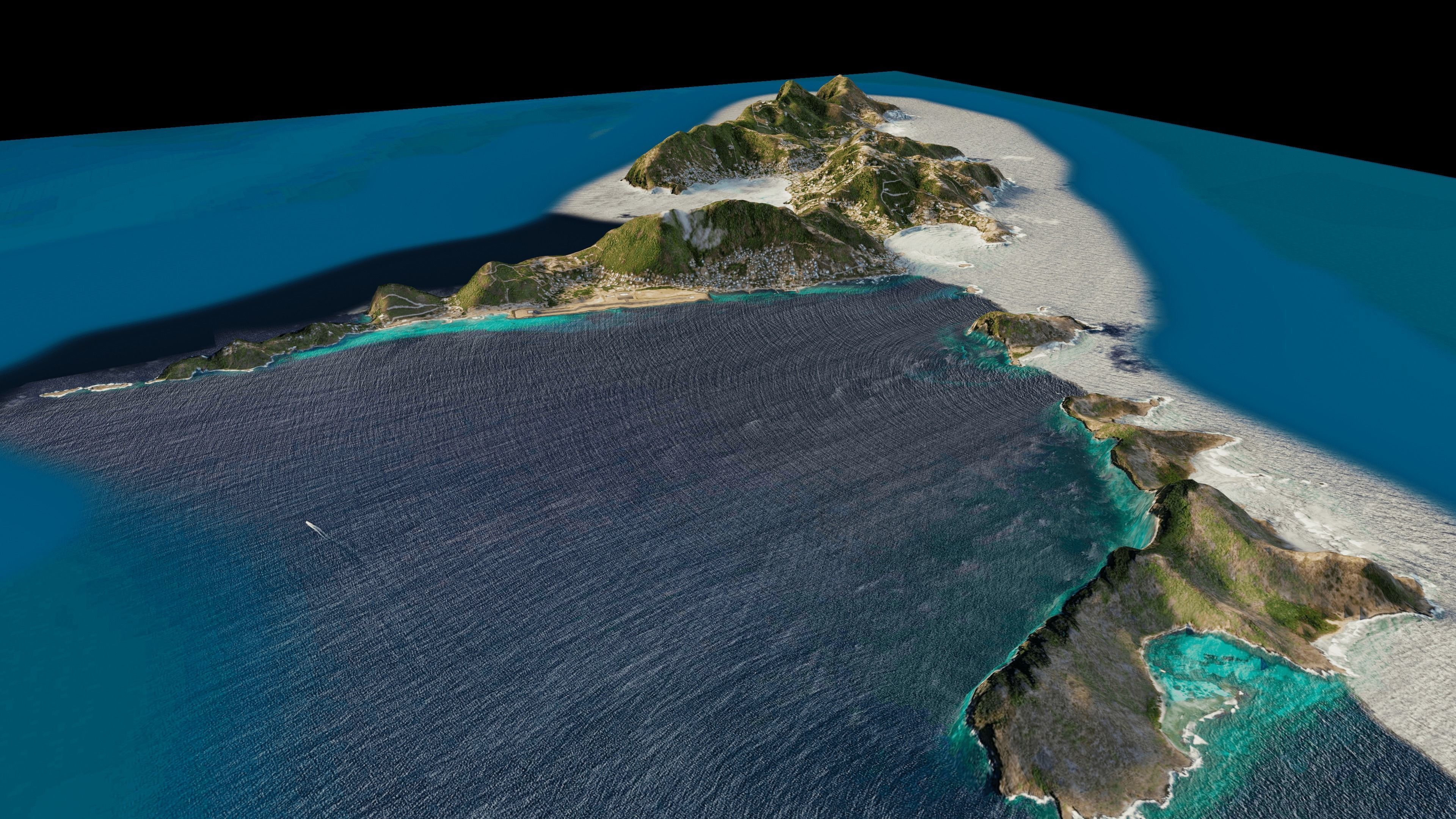 Bequia island full 3d model terrain 3D model | CGTrader