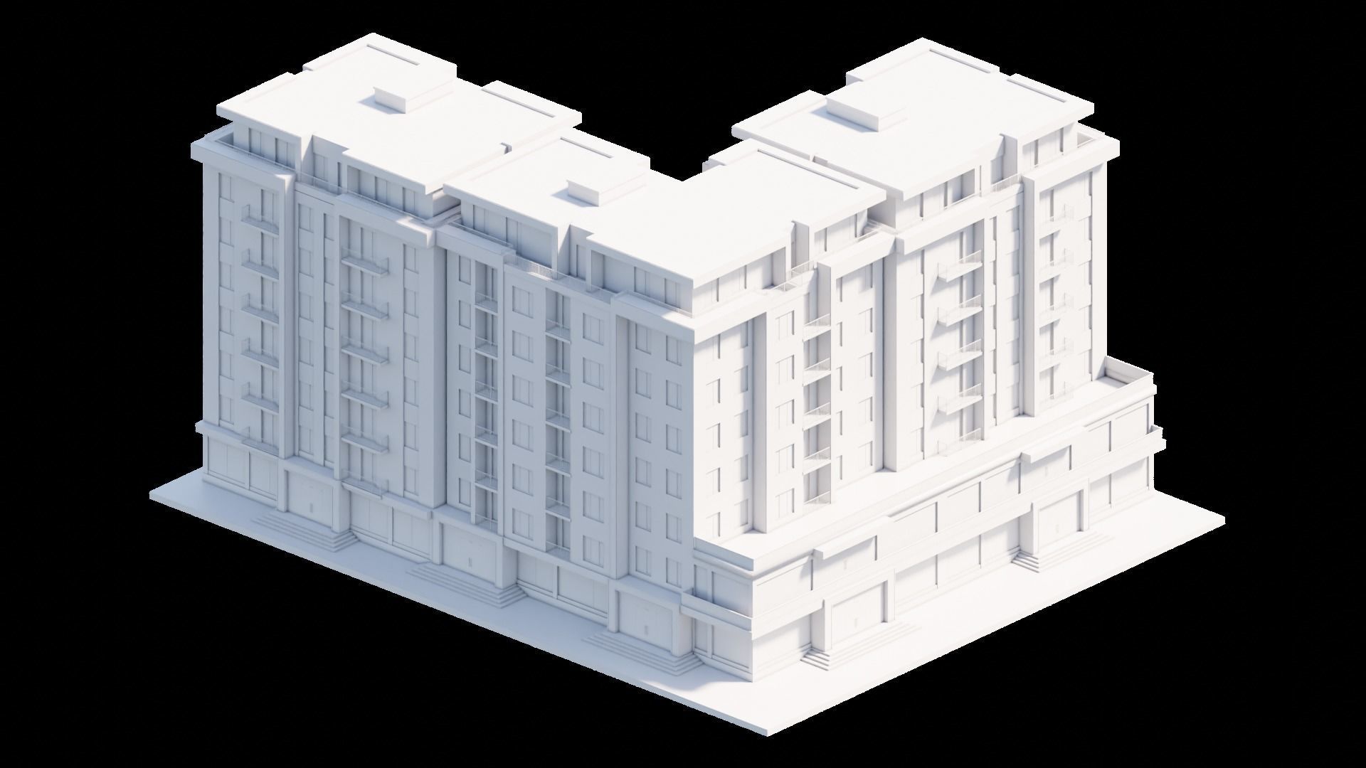 Residental Building 3D model | CGTrader