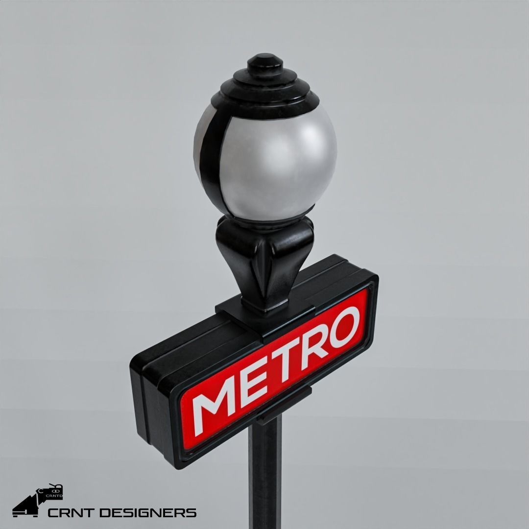 3D model Metro Signal - Street Signal PBR Low Poly 3D Model VR / AR ...