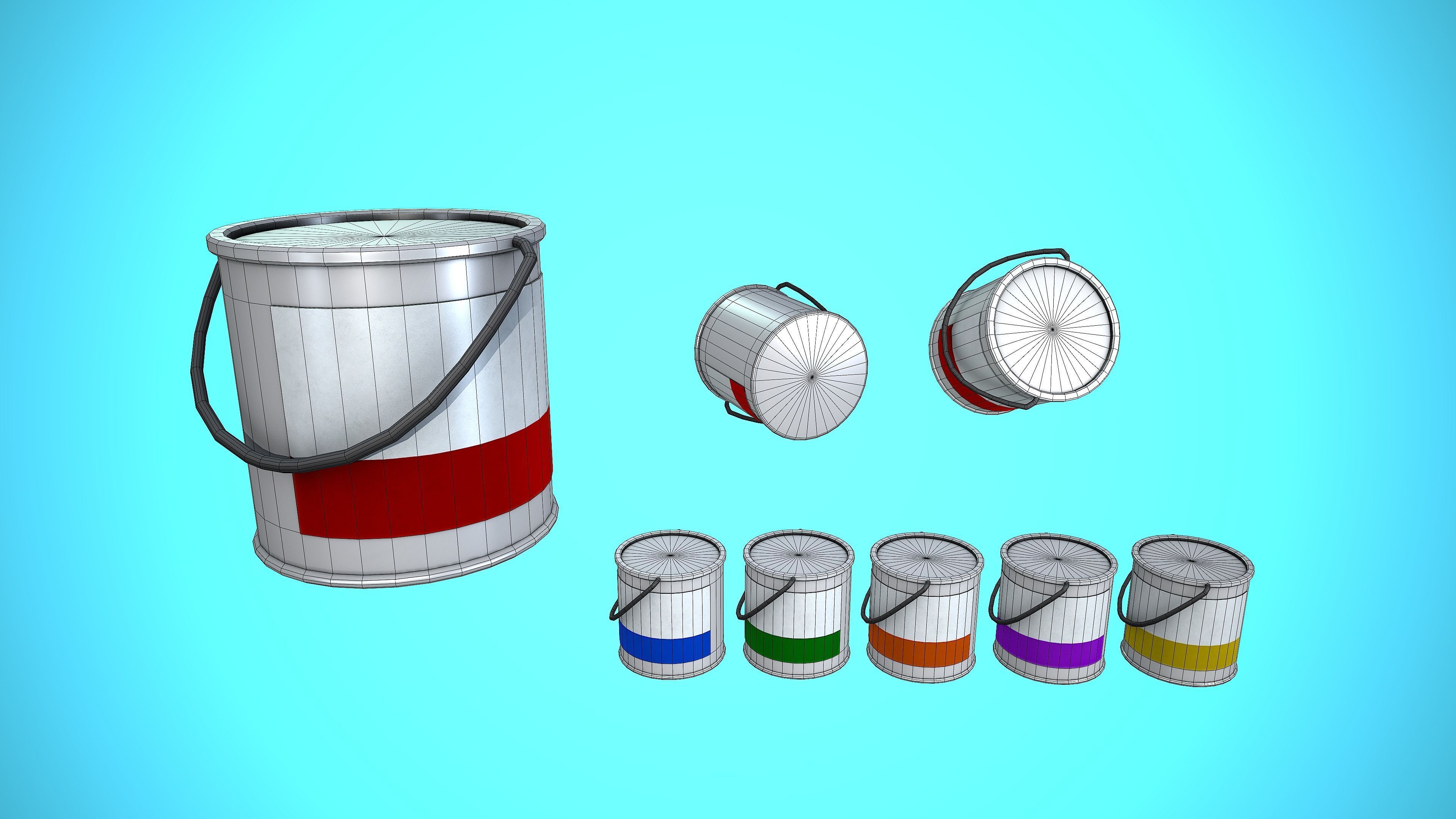 3D model PAINTING POT CLOSED CARTOON STYLIZED VR / AR / low-poly | CGTrader