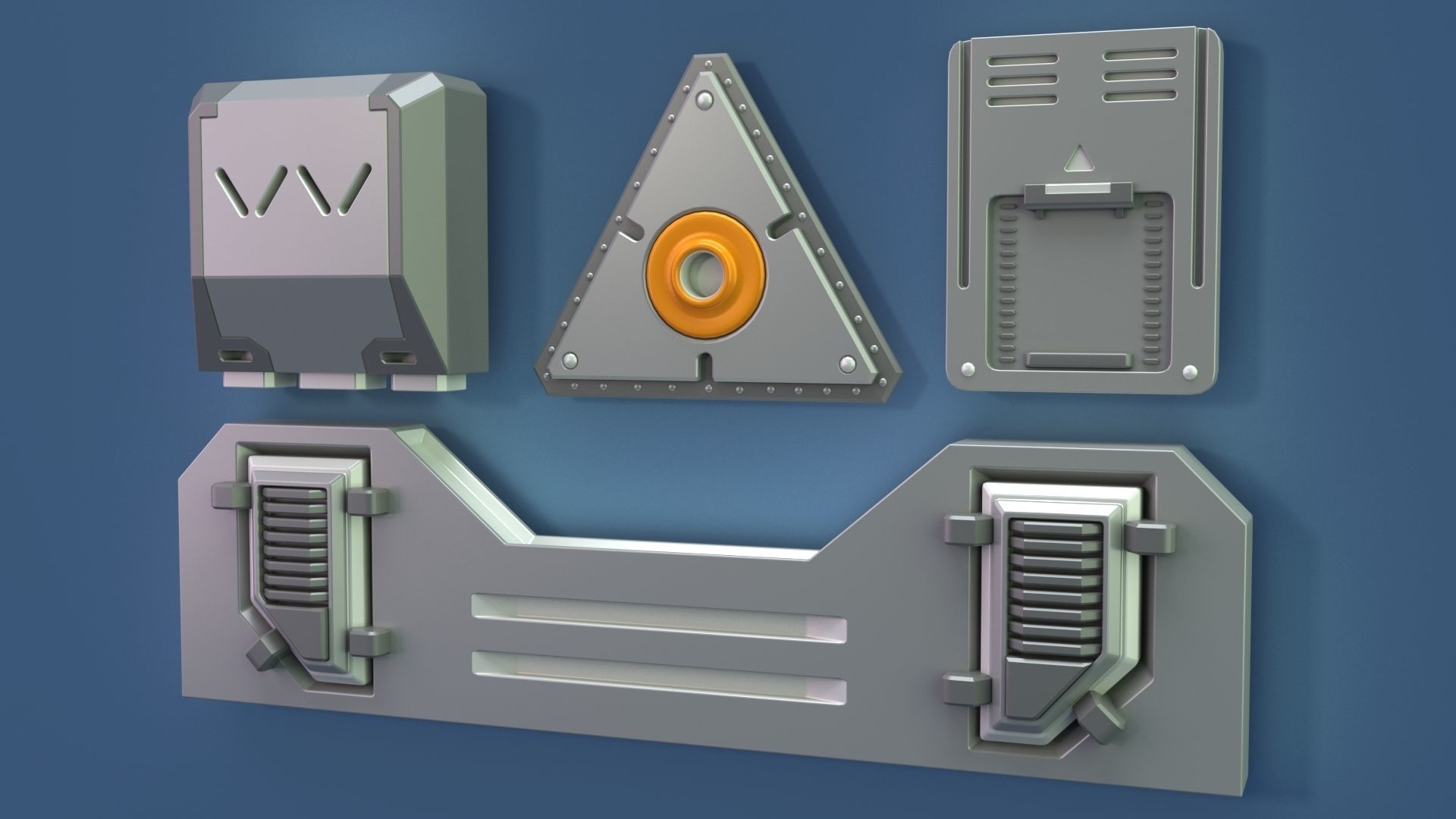 Industrial Kitbash - 8 - 55 pieces 3D model | CGTrader