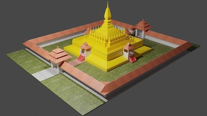 That Luang in laos 3D model | CGTrader