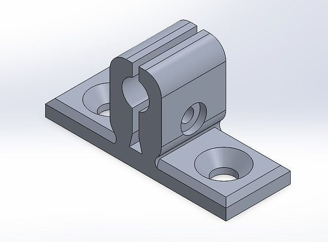 8MM linear rail support 8MM linear guide support free 3D model 3D ...