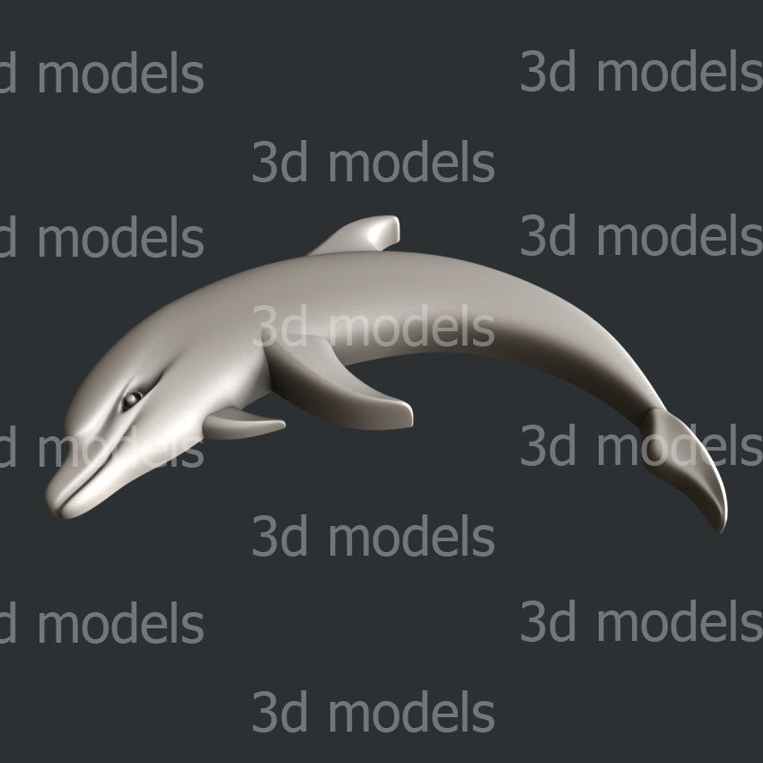 3d STL models for CNC or 3d printer dolphin decor P460 3D model | CGTrader
