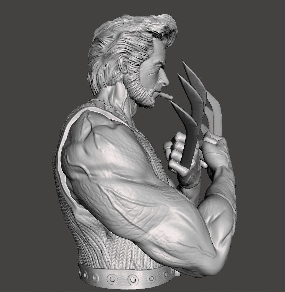 wolverine pose bust 3d printable 3D model 3D printable | CGTrader