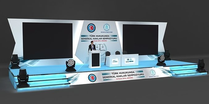 Conference Stage Decor 84 3D model | CGTrader