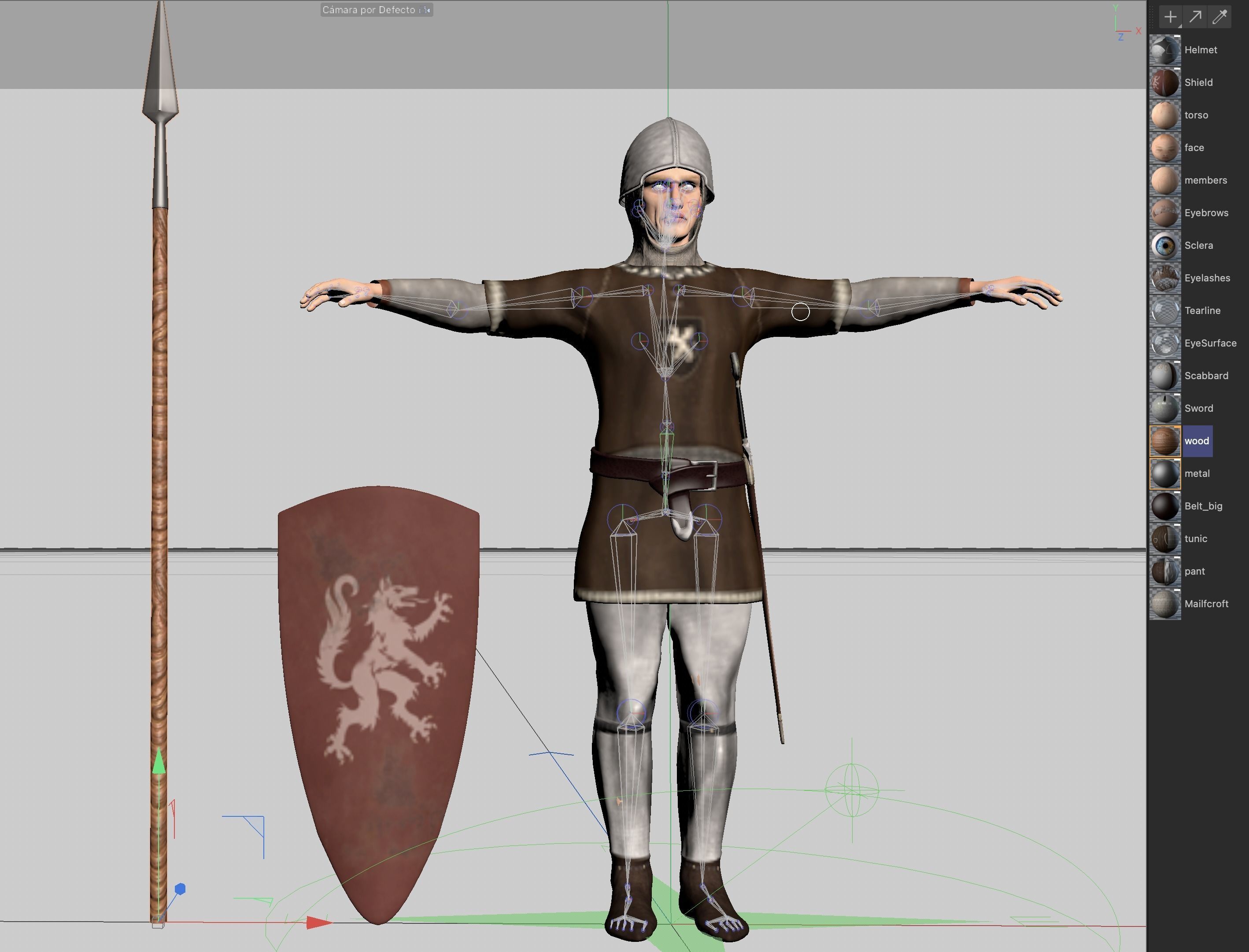 Medieval fantasy soldier 3D model rigged | CGTrader
