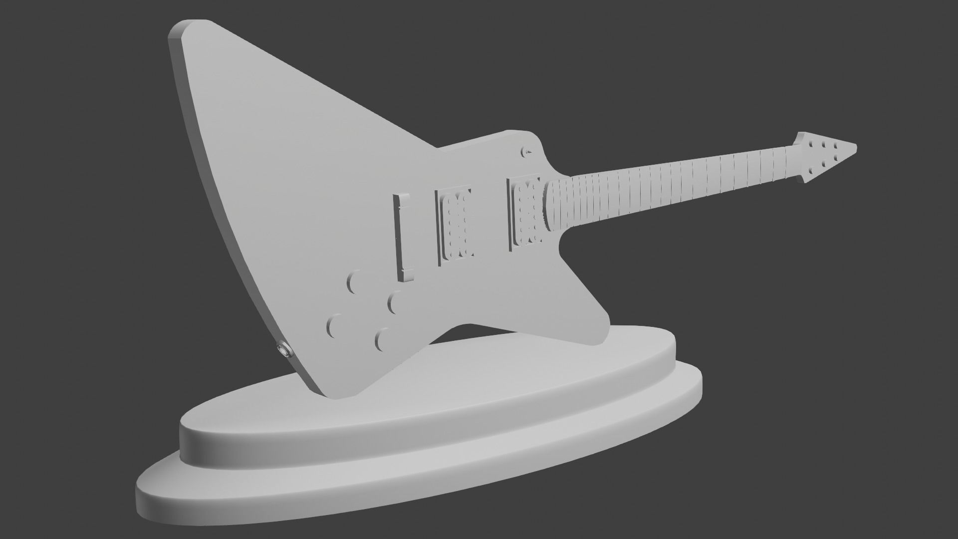 Explorer Guitar 3D model 3D printable | CGTrader