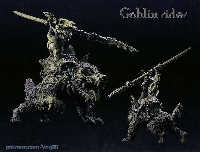 Goblin Rider free 3D model 3D printable | CGTrader