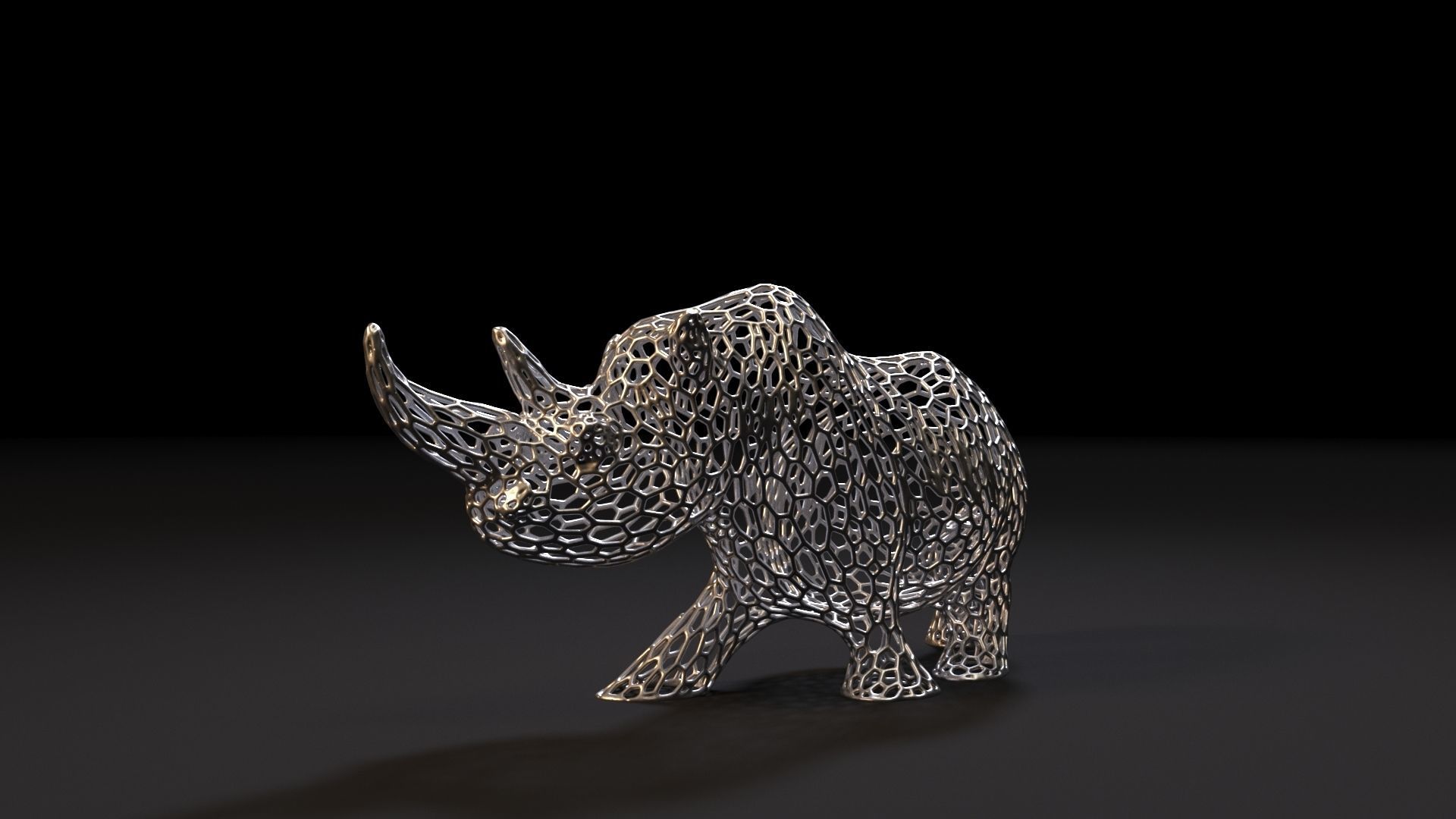 Rhino figure 3D model 3D printable | CGTrader