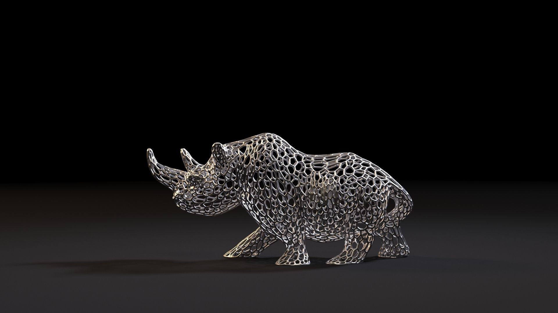 Rhino figure 3D model 3D printable | CGTrader