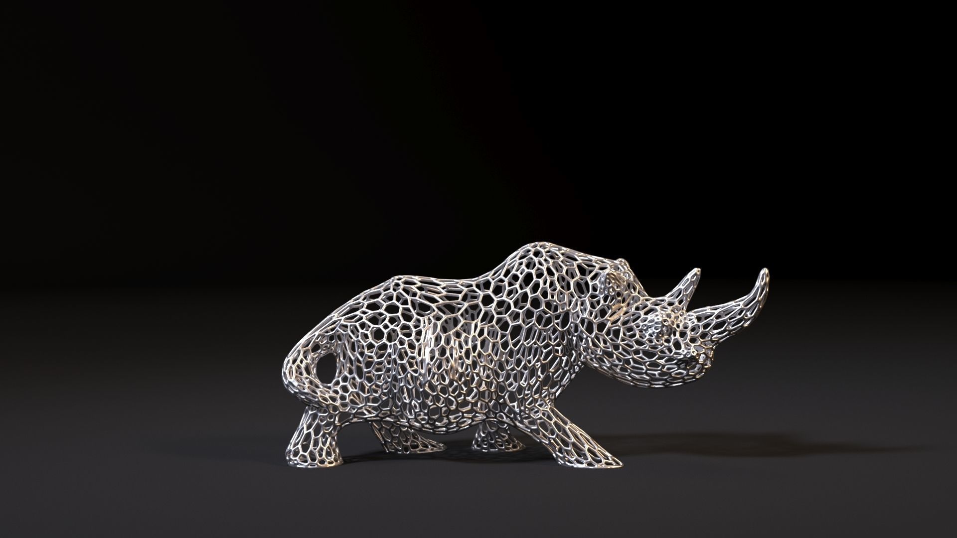 Rhino figure 3D model 3D printable | CGTrader