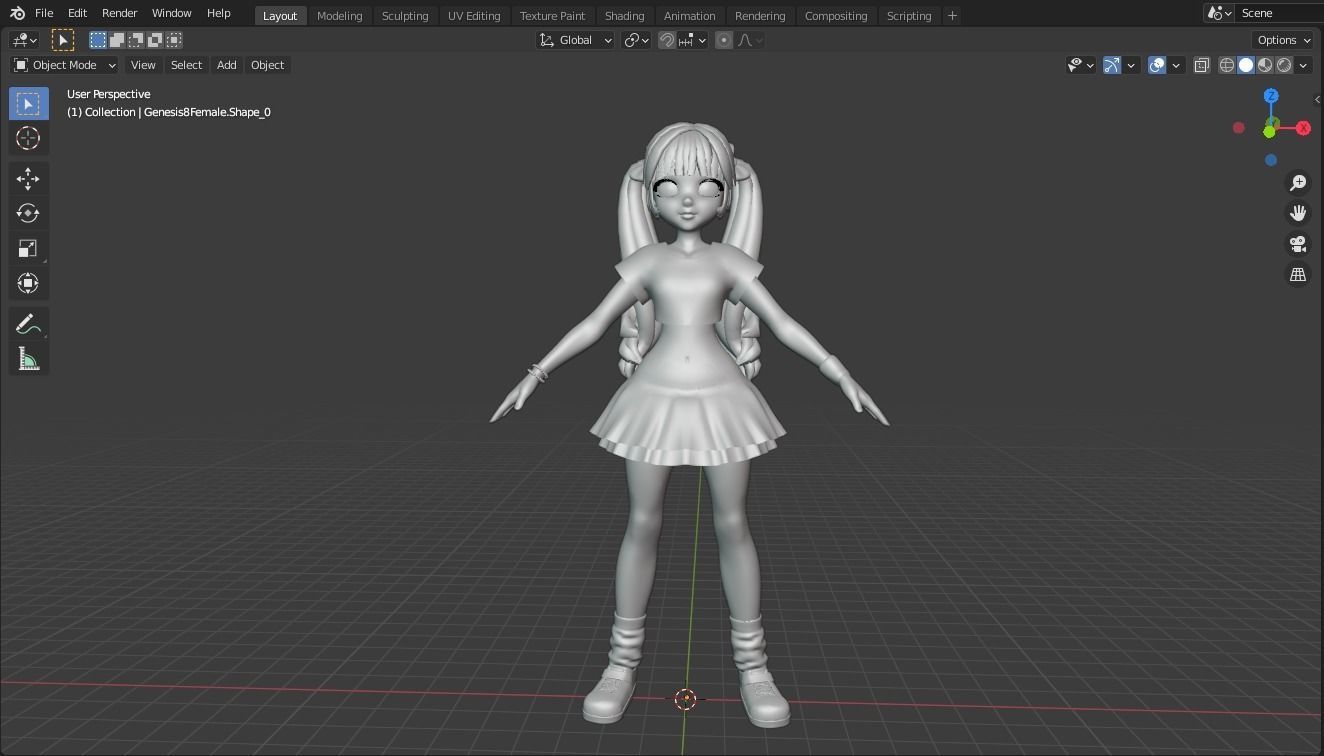 Doll Base Mesh 3D model | CGTrader