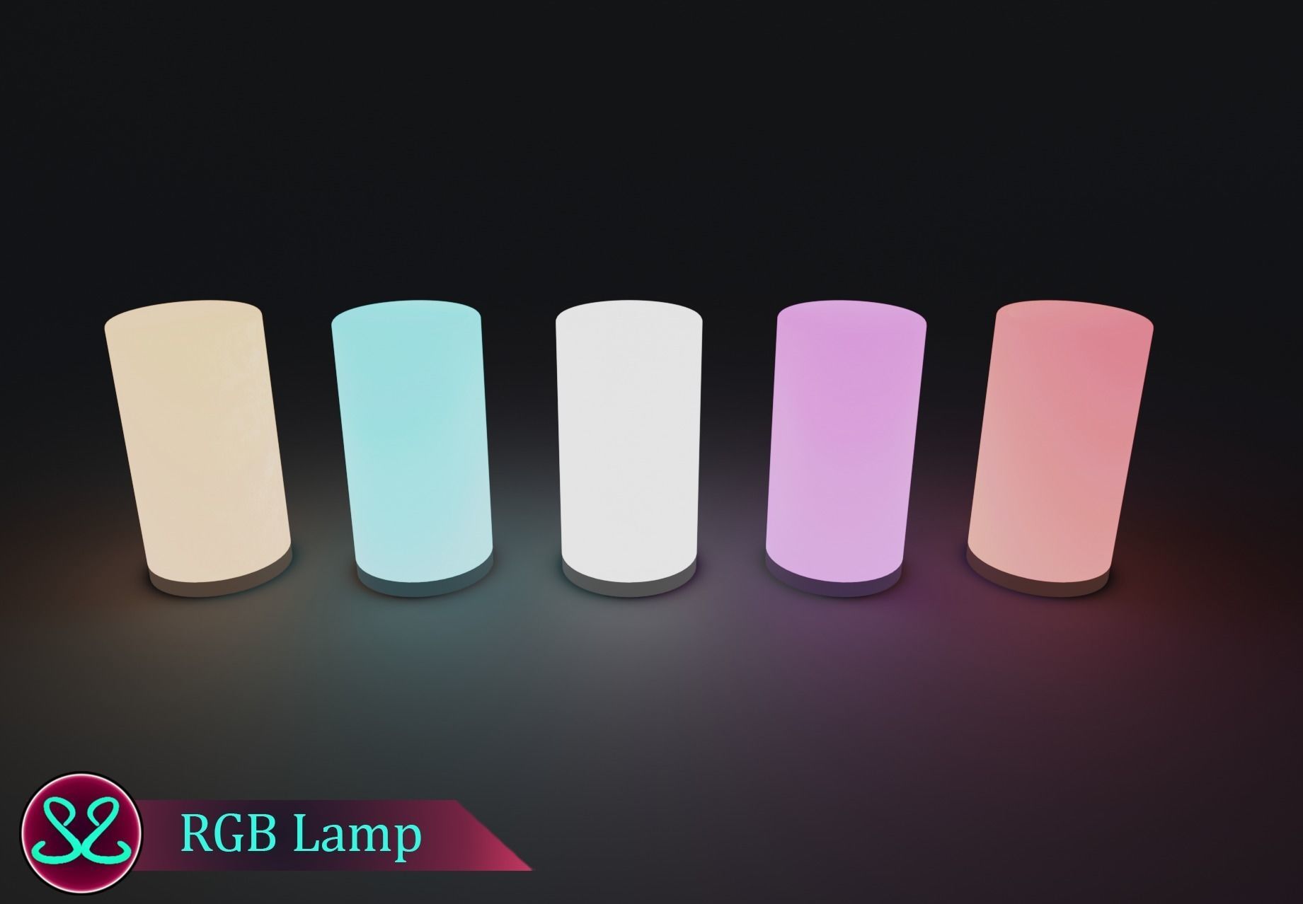 3D model Awesome Table Lamp Pack RGB Led Lamps v2 VR / AR / low-poly ...