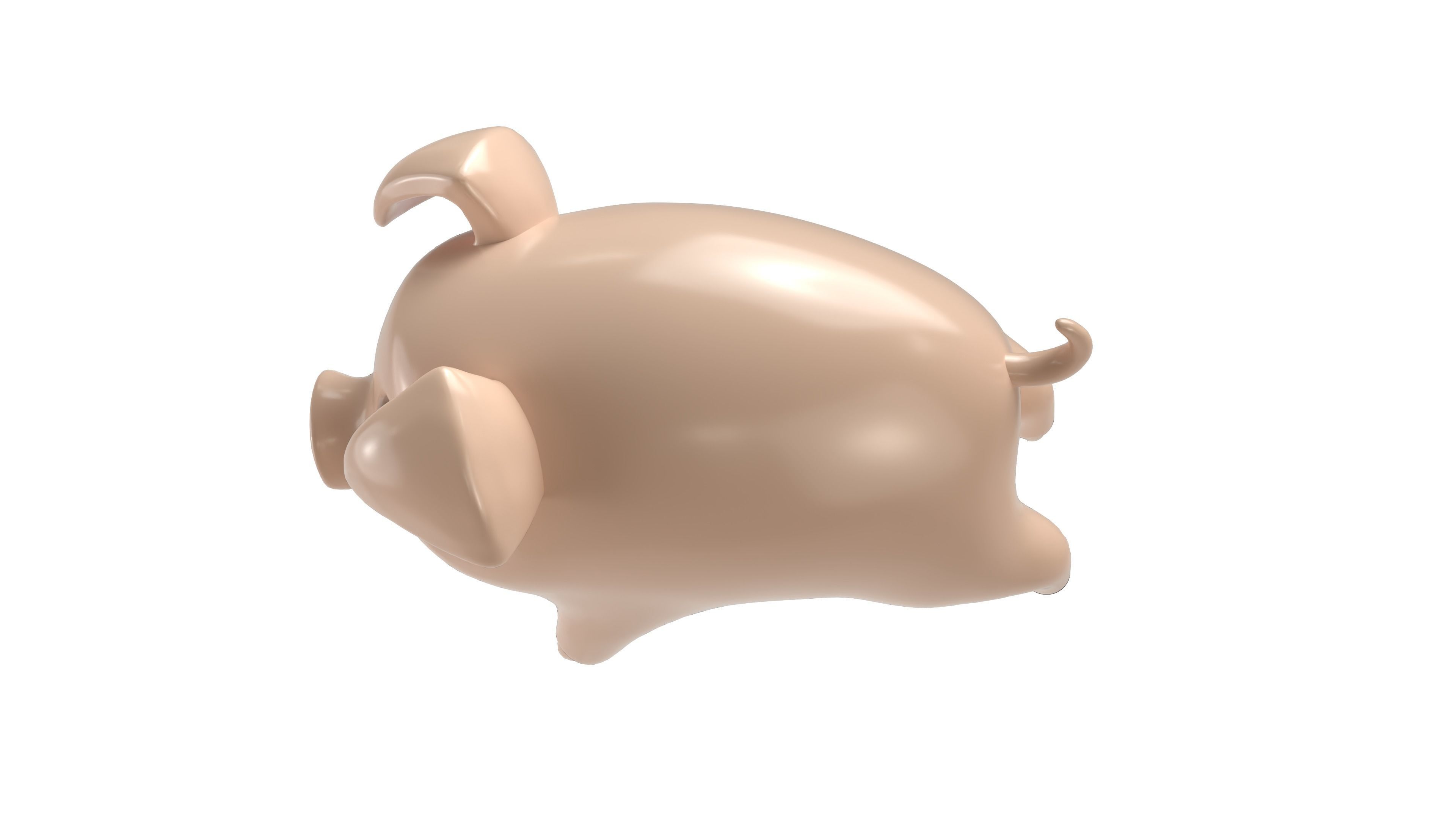 Cartoon pig 3D model 3D printable | CGTrader