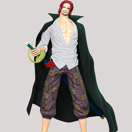 One Piece - Shanks 3D model 3D printable | CGTrader