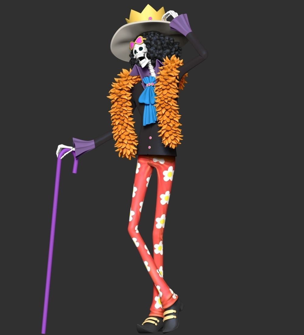 One Piece - Brook 3D model 3D printable | CGTrader