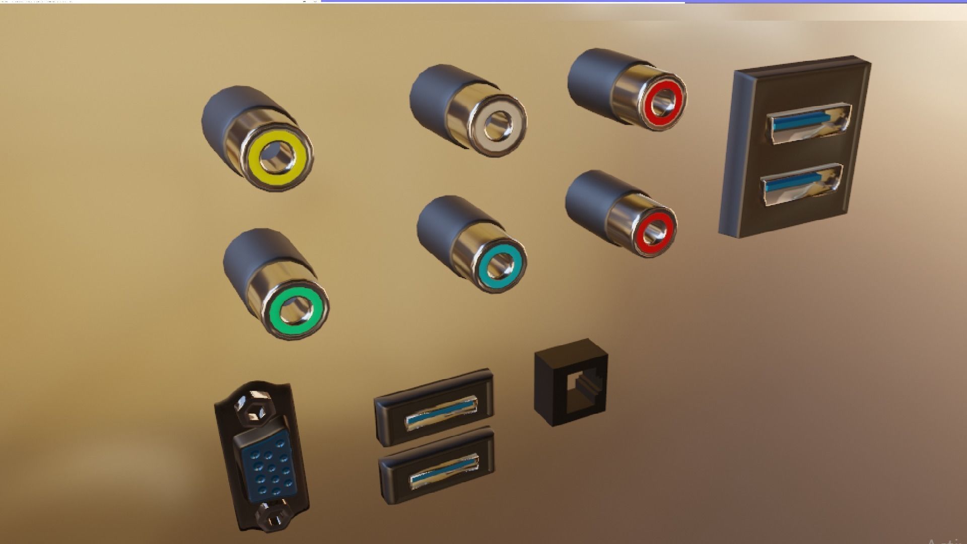 3D model TV Ports VR / AR / low-poly | CGTrader