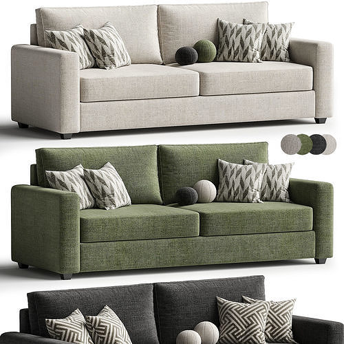 3D model SOFAS STRAIGHT VR / AR / low-poly | CGTrader