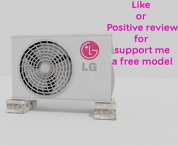Air condensing unit with 2K texture free VR / AR / low-poly 3D model ...
